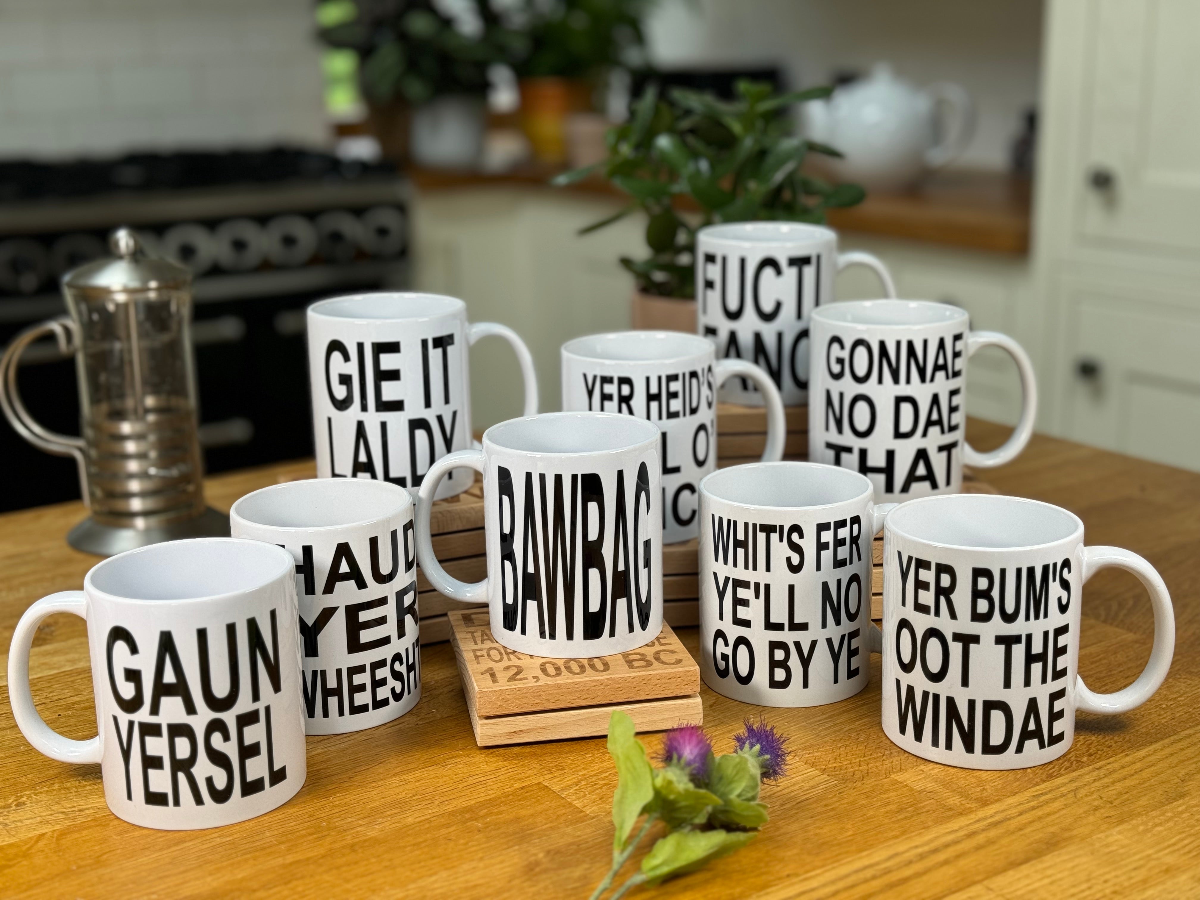 Scottish mugs - popular Scots phrases – Craftypups
