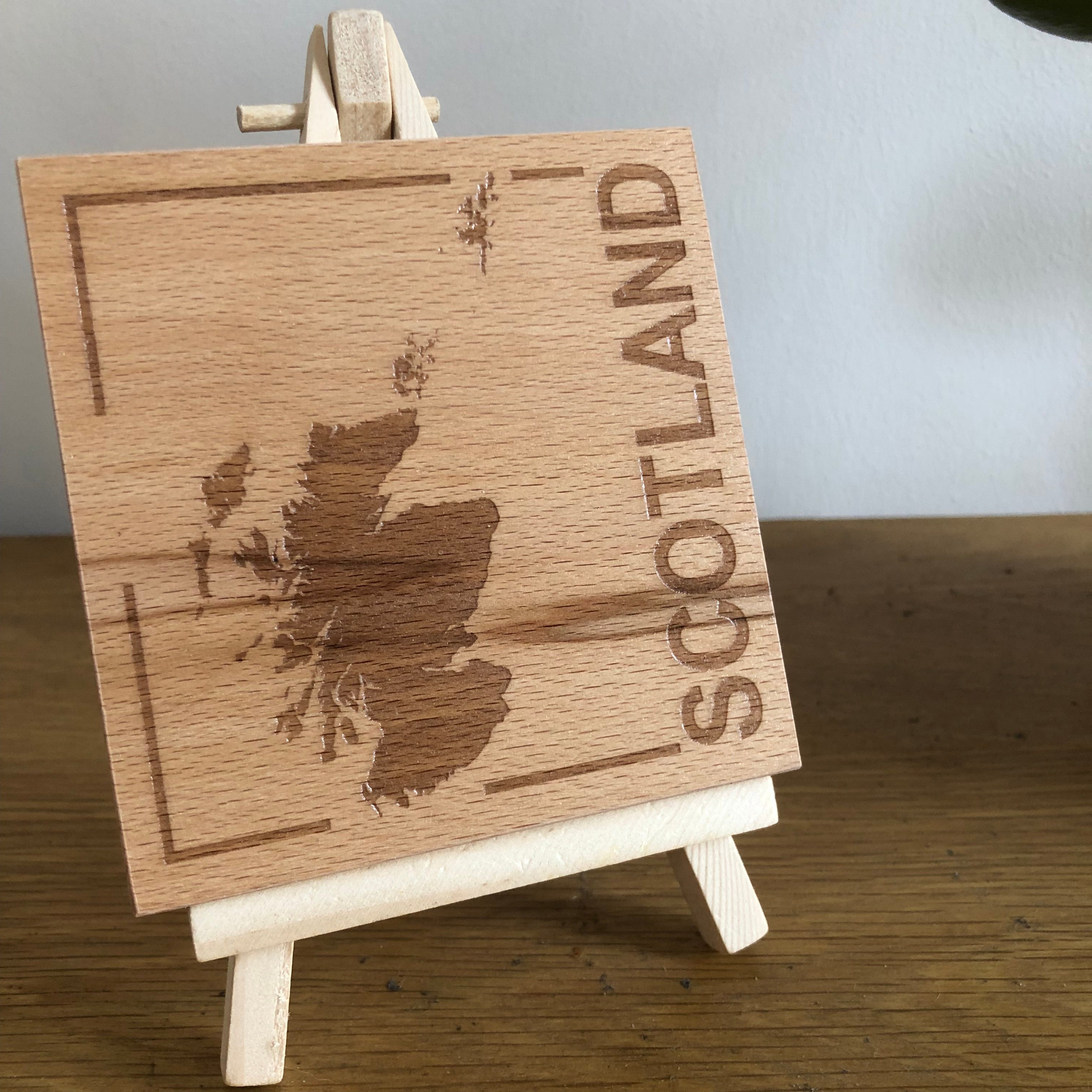 Wooden coaster - Scotland map – Craftypups
