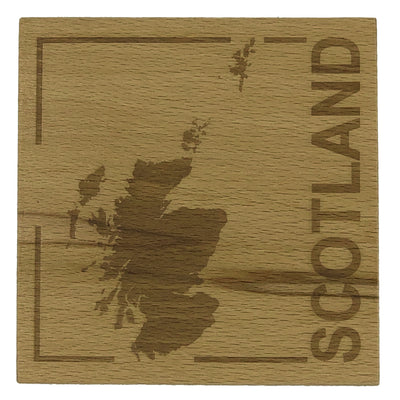 Wooden coaster - Scotland map – craftypups.com
